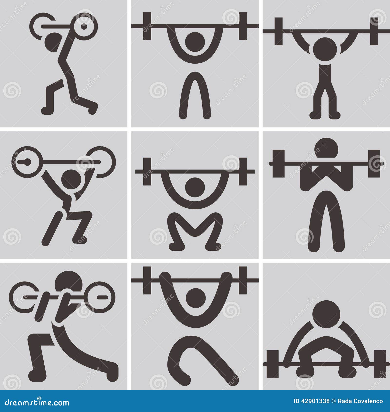 Weightlifting Icons Stock Illustrations – 2,232 Weightlifting Icons ...