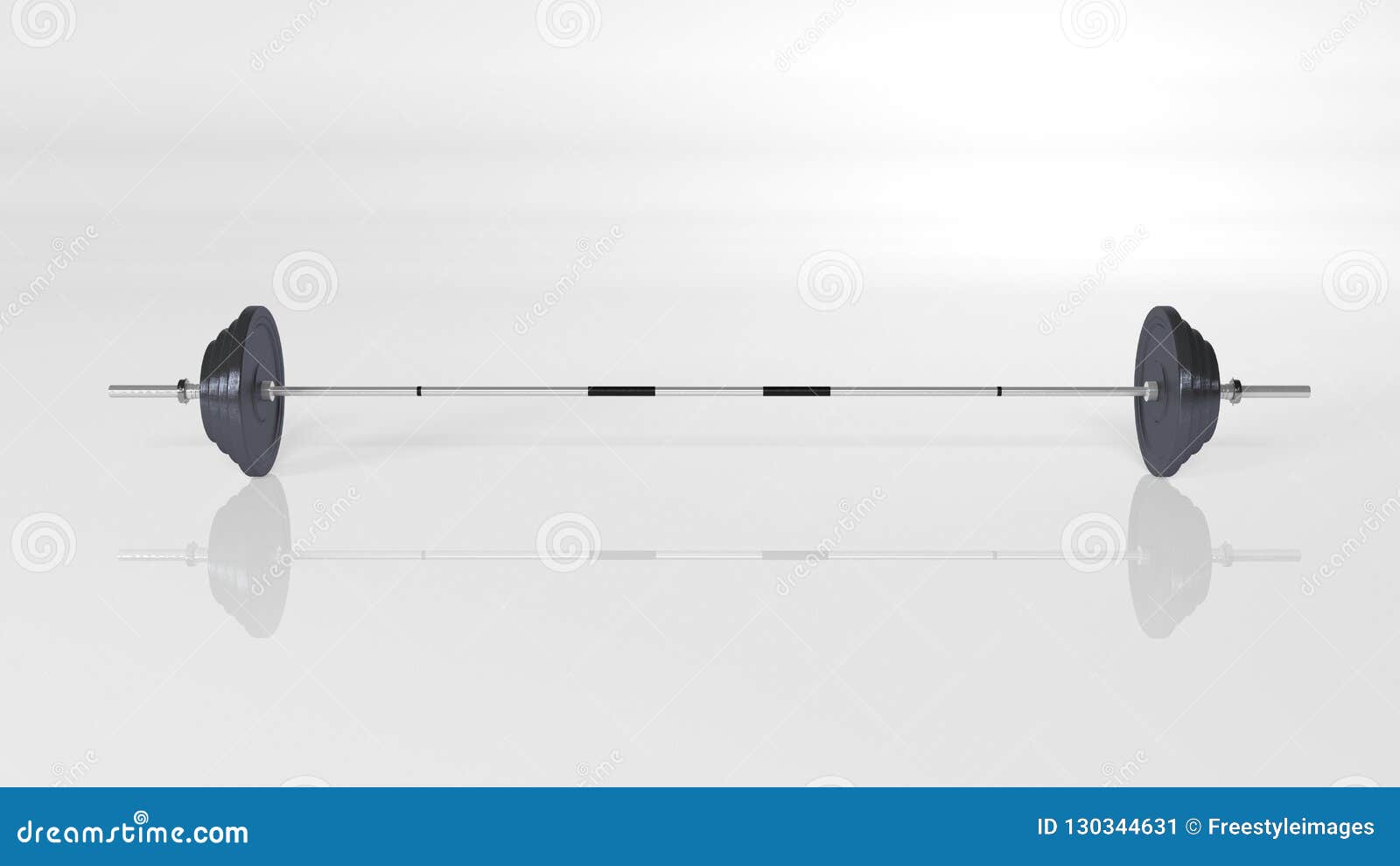 Weights, Adjustable Barbell Set, Sports Equipment Isolated on White ...