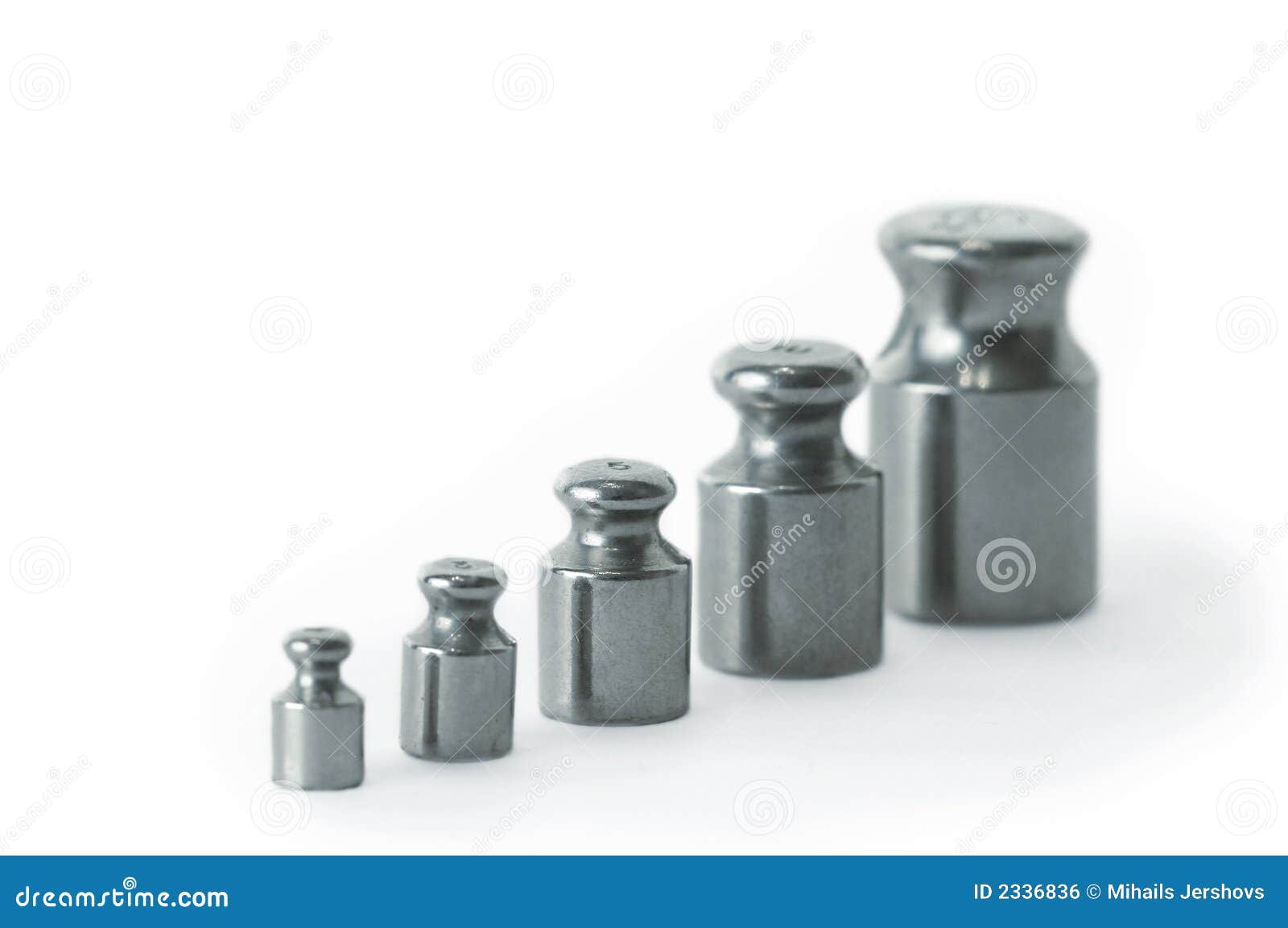 Weights of different size stock photo. Image of model - 2336836