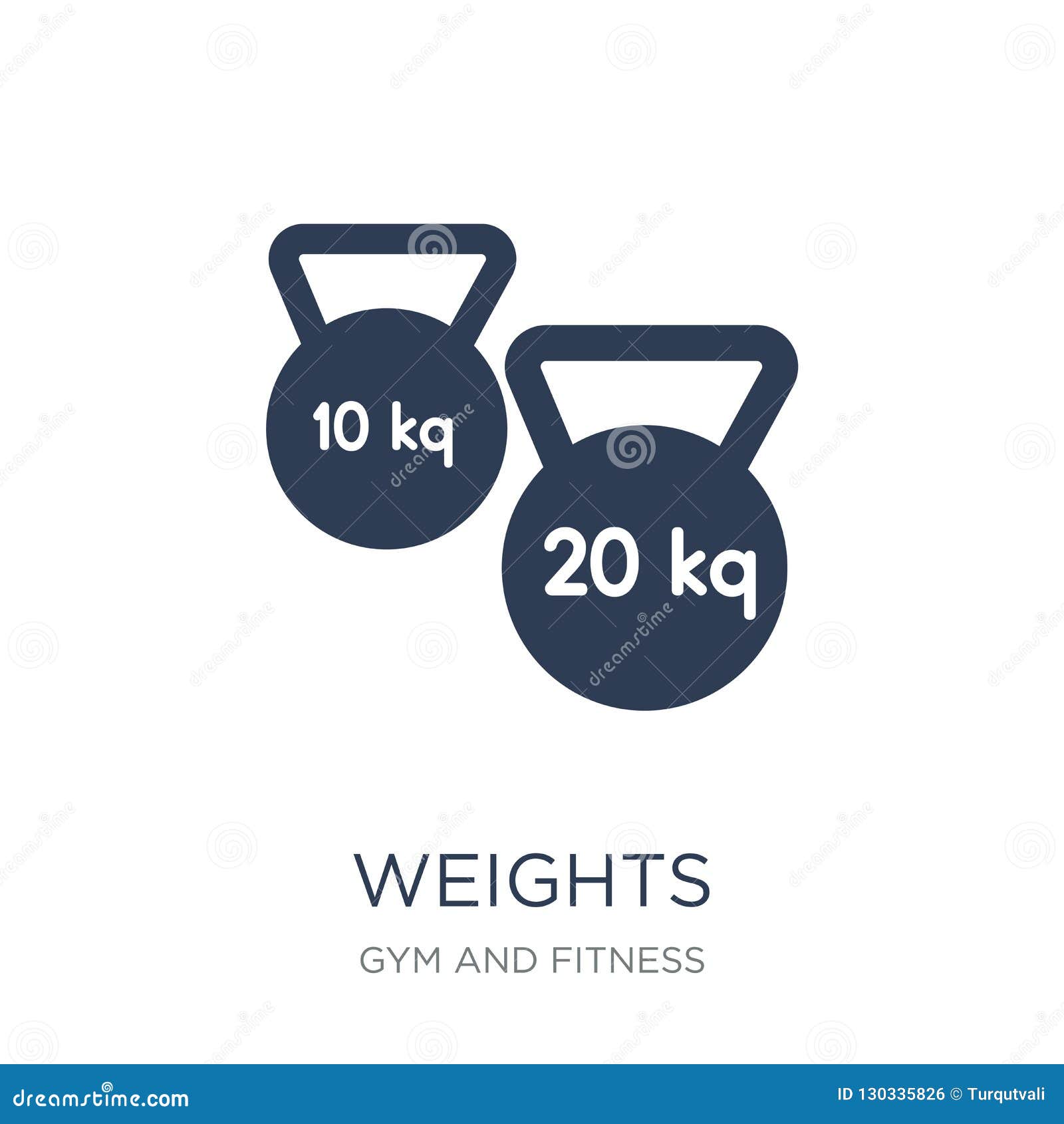 Weights Icon. Trendy Flat Vector Weights Icon on White Background from ...