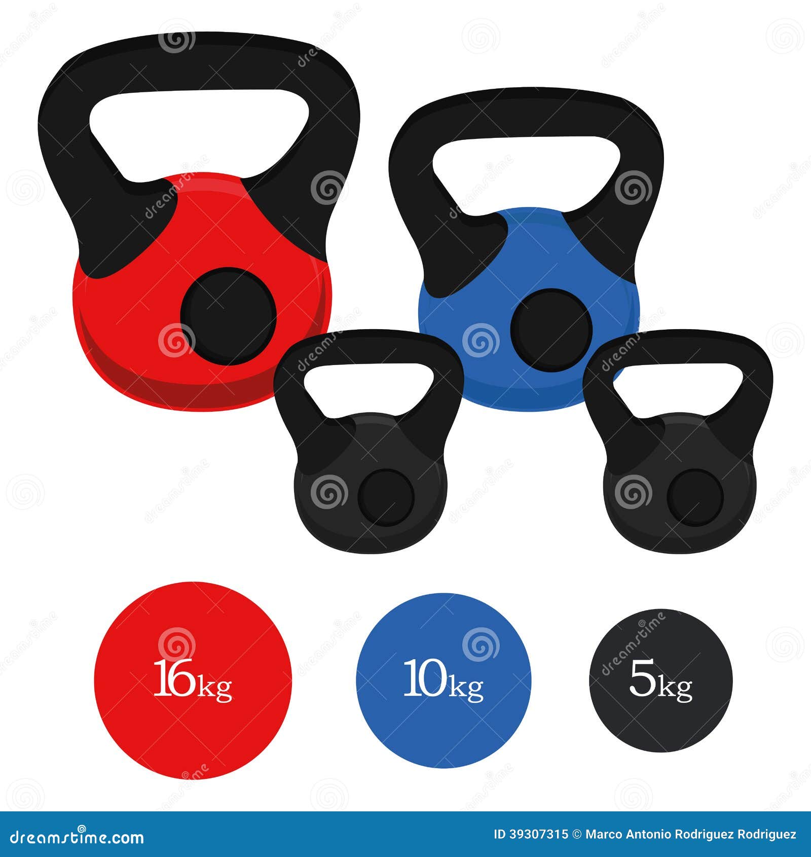 Weights Illustration Isolated on White Background Stock Illustration ...