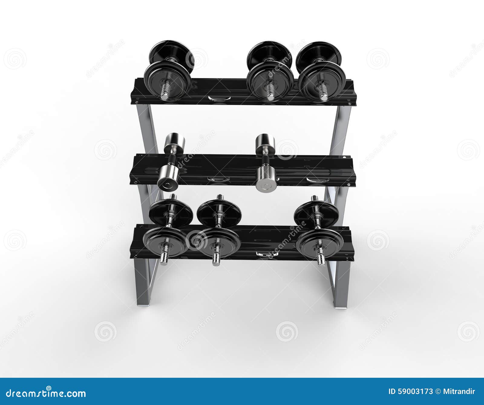 Weights Stand - Top View stock illustration. Illustration of ...