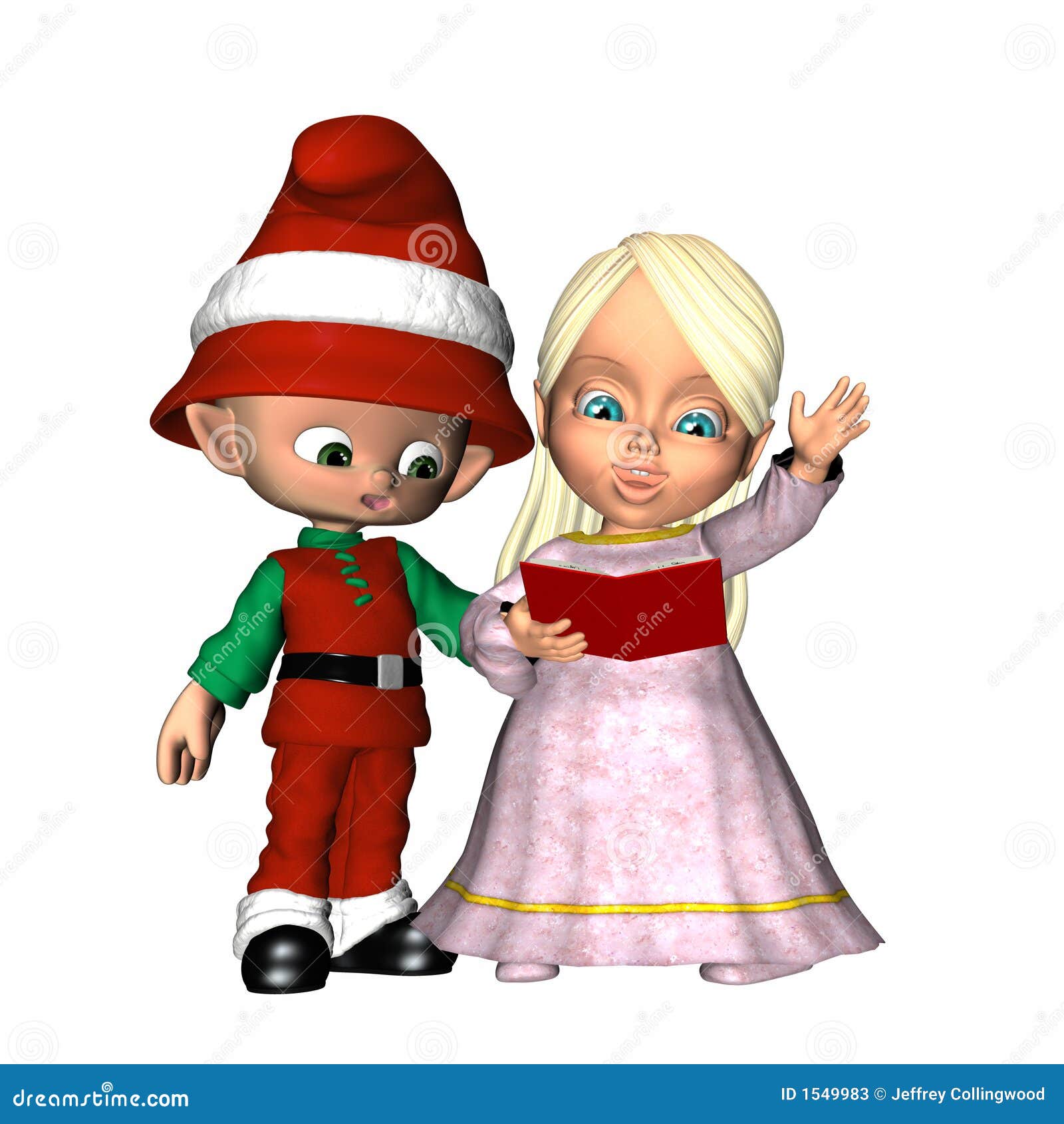 Weihnachten Caroling 1 stock abbildung. Illustration von hymne - 1549983