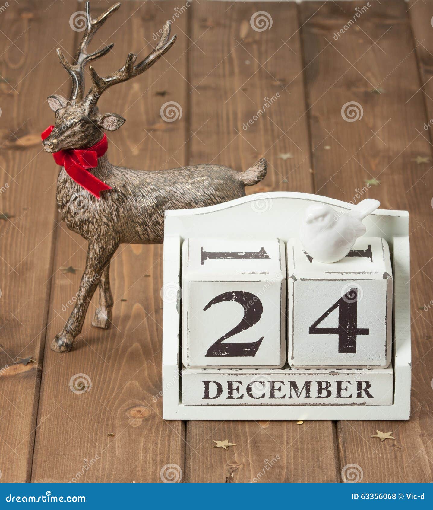 Weihnachten Eve Date on Calendar 24. Dezember Stockfoto - Bild von ...