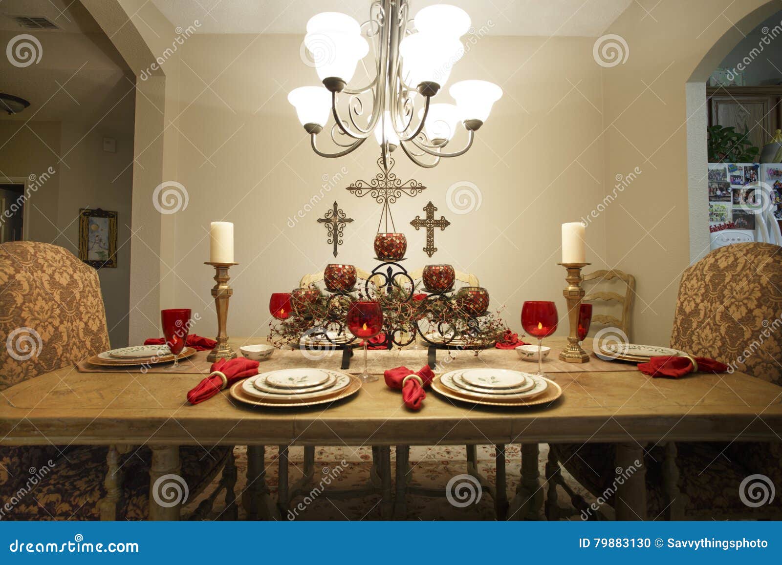 Weihnachts-Christian Dining Dinner Setting Arrangement-Tabelle ...