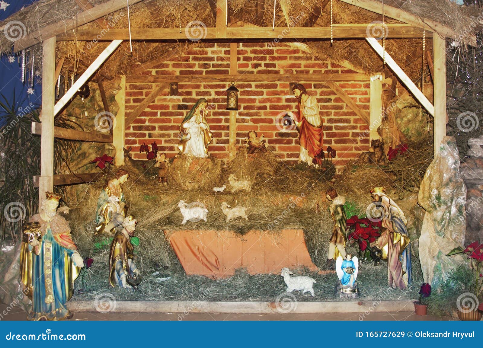 Weihnachtskrippe Dekoratives Heldenensemble, Das Eine Magische ...