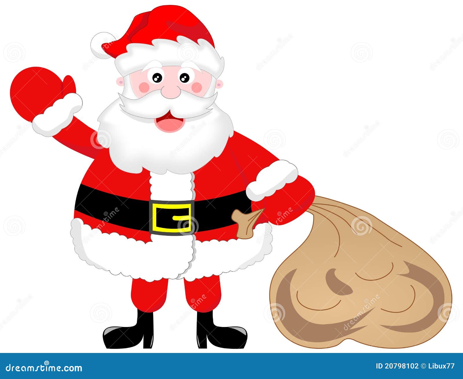 Weihnachtsmann mit Sack stock abbildung. Illustration von geschenke ...