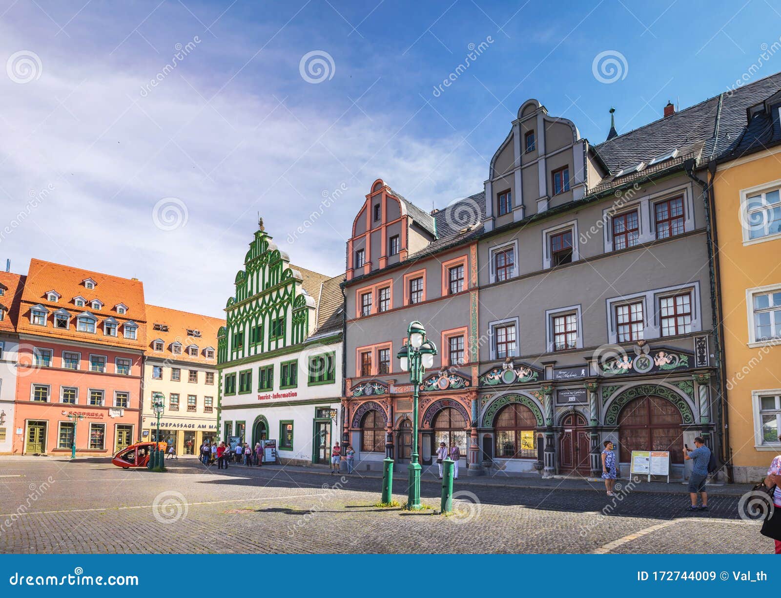 Marktplatz of Weimar editorial stock image. Image of city - 172744009