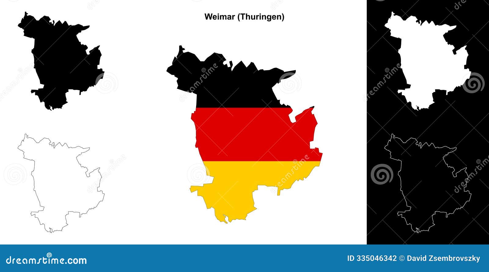 Weimar outline map stock illustration. Illustration of outline - 335046342