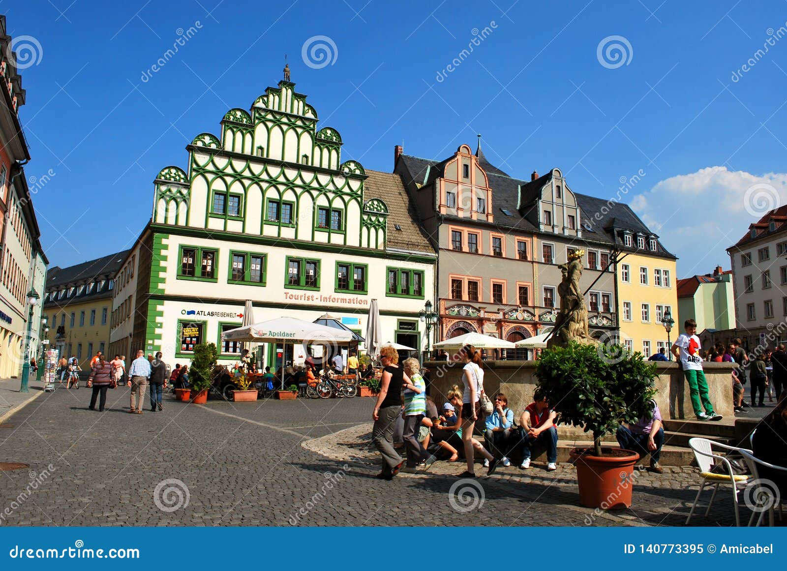 Weimar, Thuringia, Germany: the Market Square in the Historical Center ...