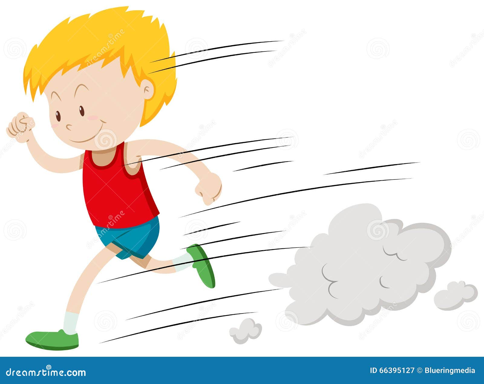 Weinig Jongen Die Snel Lopen Vector Illustratie - Illustration of ...