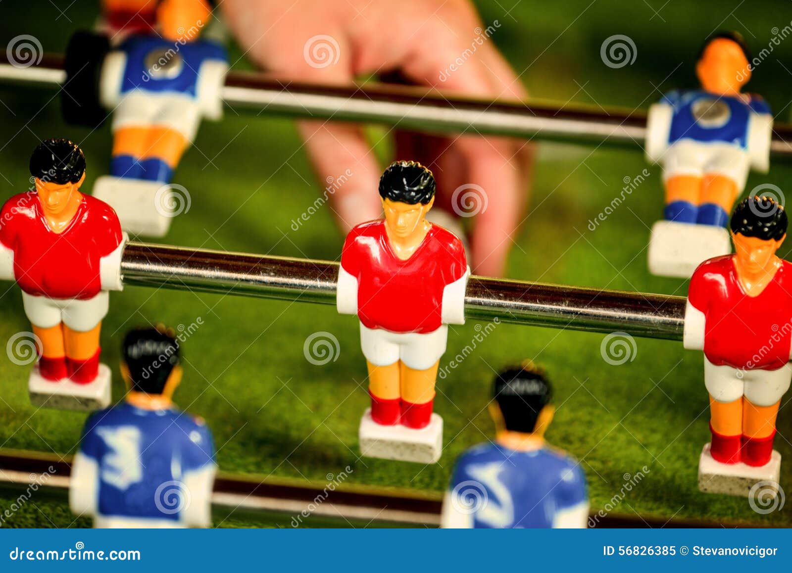 Weinlese Foosball, Tabellen-Fußball Oder Fußball-Kicker-Spiel Stockbild ...
