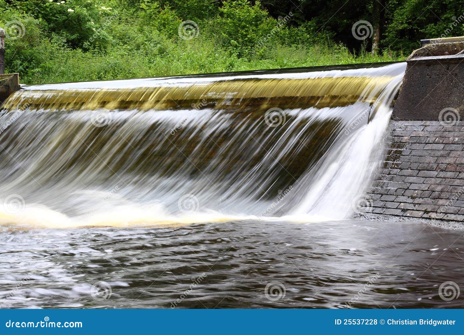 Weir stock photo. Image of trees, ripples, construction - 25537228