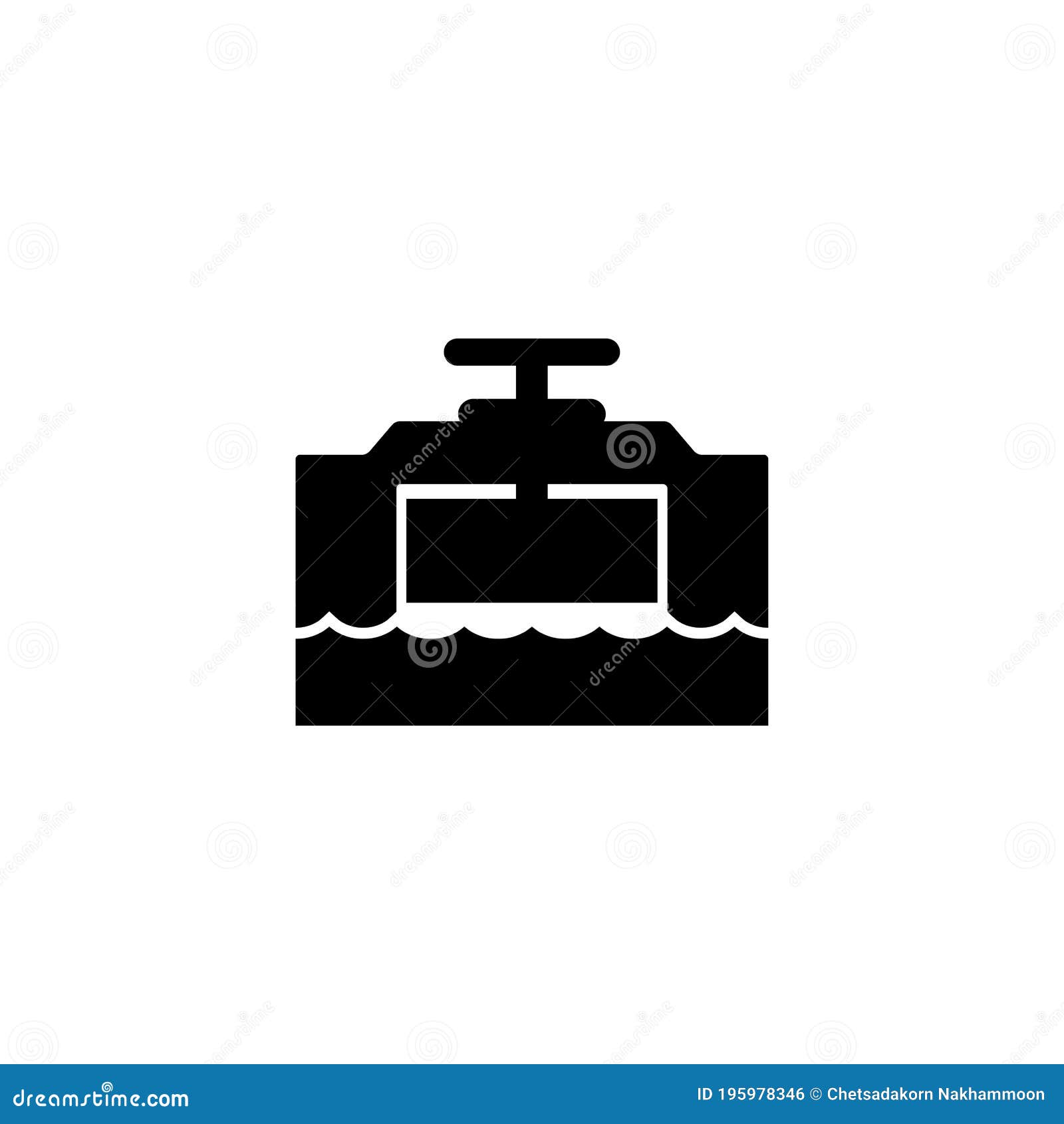 Weir Icon Isolated on White Stock Vector - Illustration of element ...