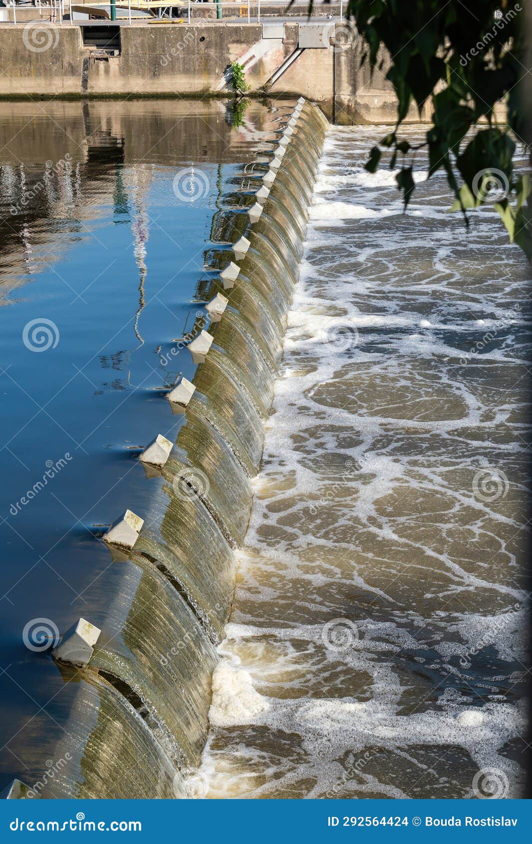 Weir Under the Hlavka Bridge in Prague Stock Photo - Image of ...