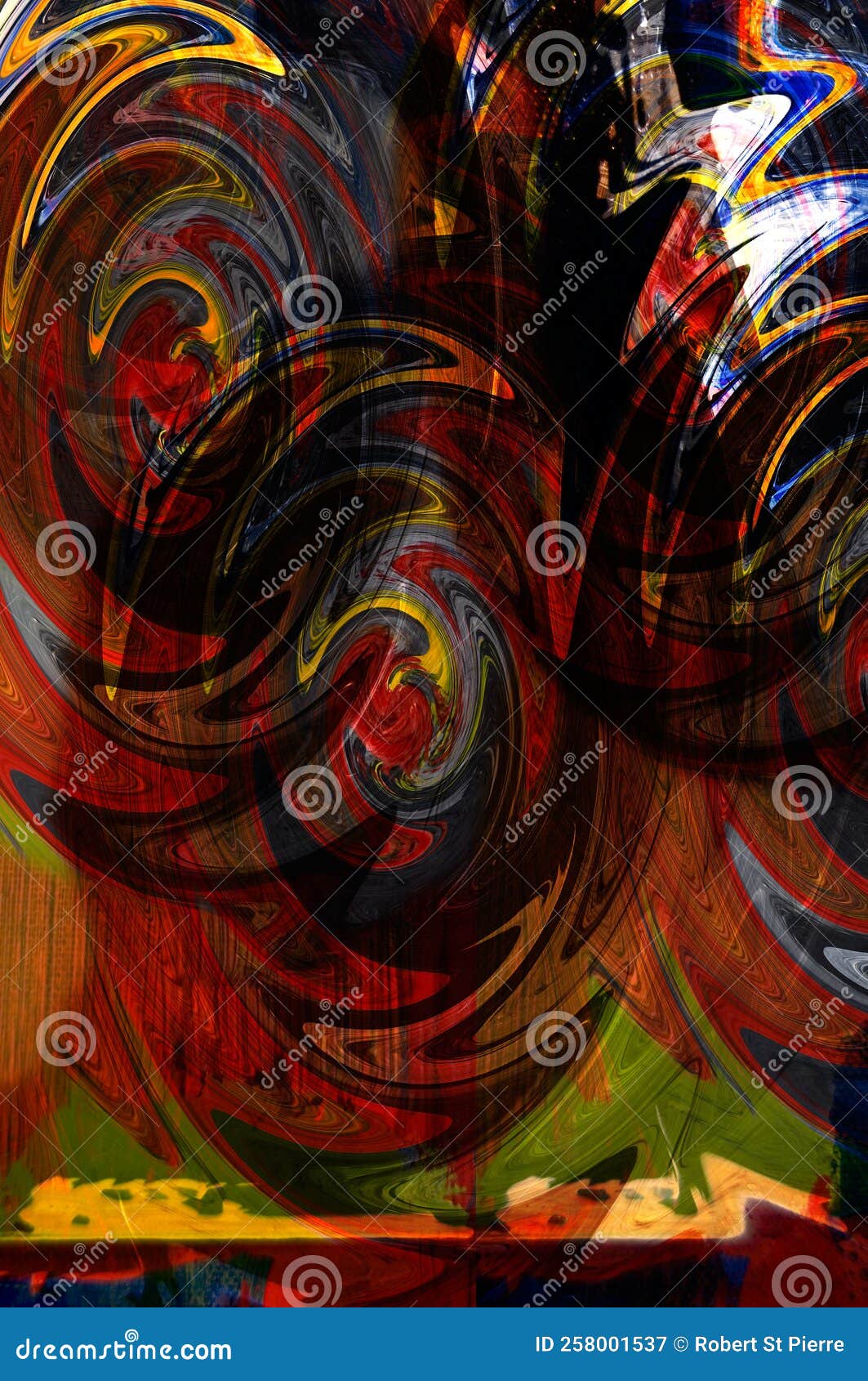 Weird Abstract Digital Art Motions and Colors Stock Image - Image of ...