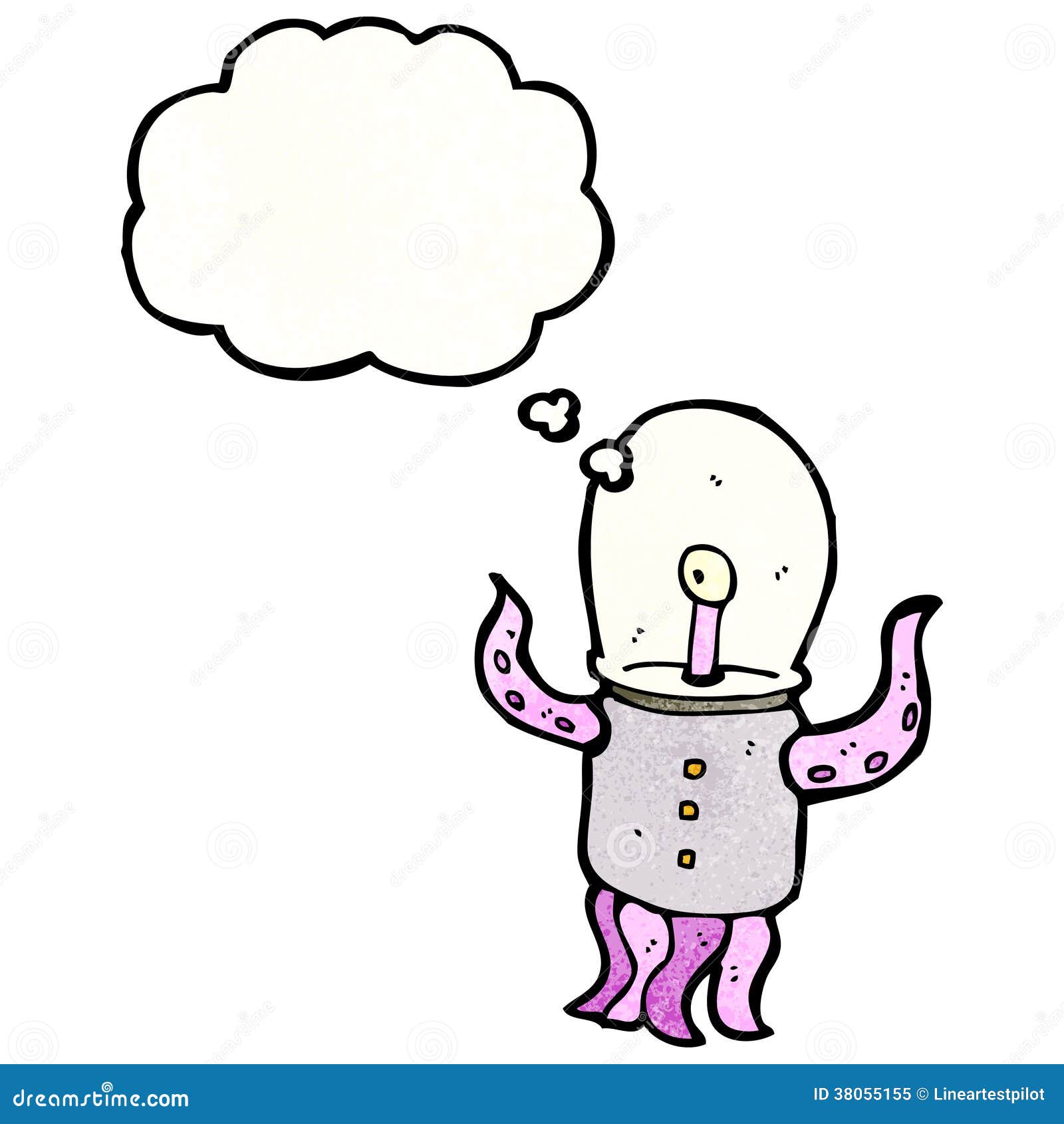 Weird alien cartoon stock vector. Illustration of spaceman - 38055155