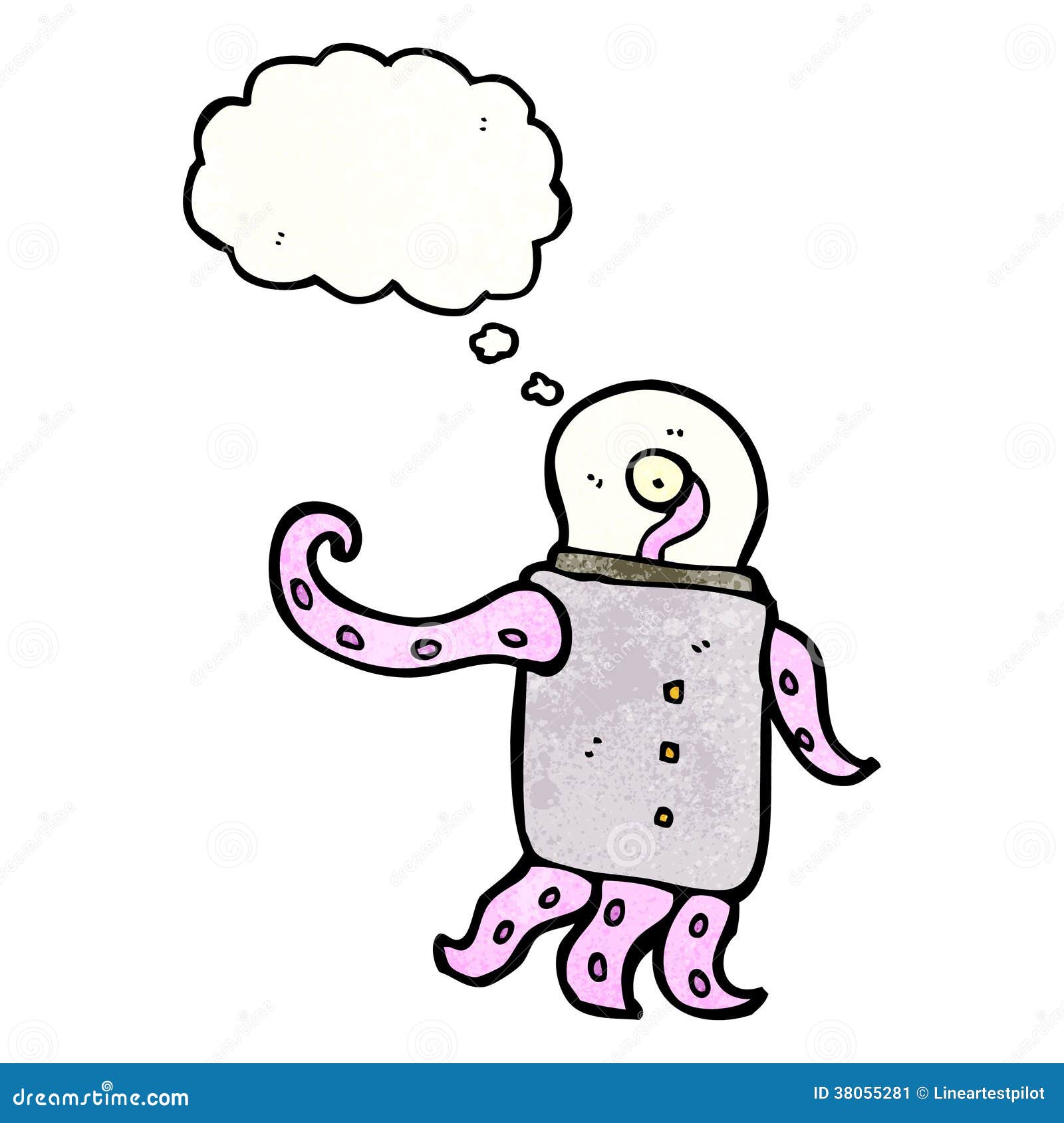 Weird alien cartoon stock vector. Illustration of bubble - 38055281