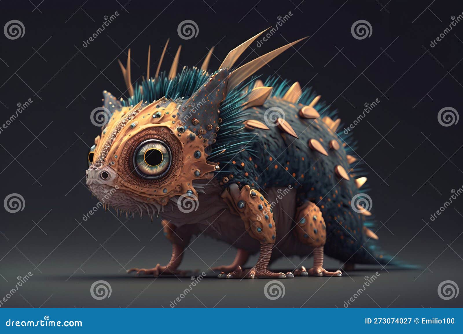 Weird Alien Looking Lizard, Illustration Generated by AI Stock ...