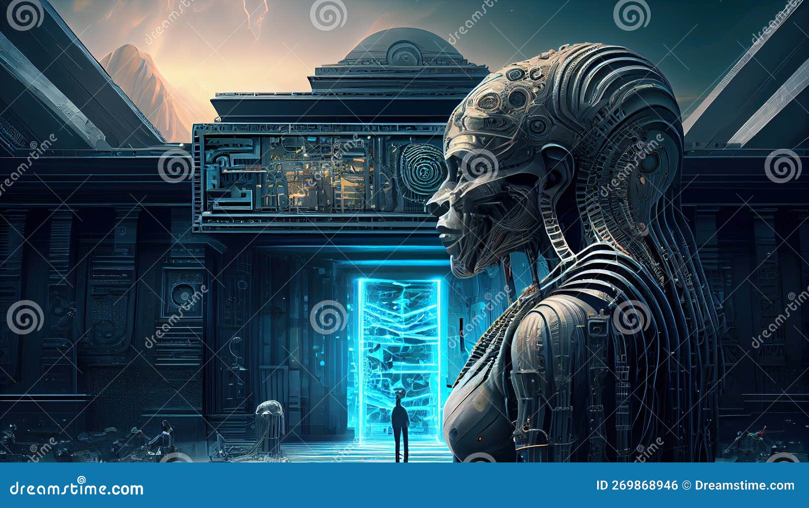Weird Ancient Science Concept Stock Illustration - Illustration of ...