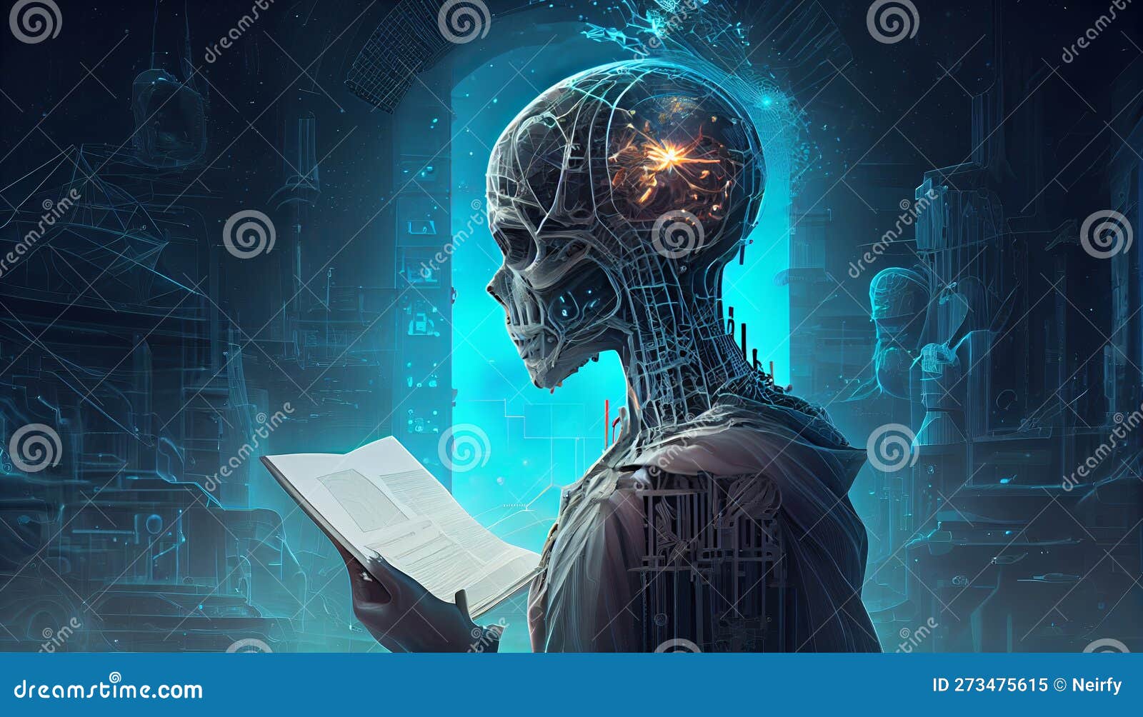 Weird Ancient Science Concept Stock Illustration - Illustration of ...