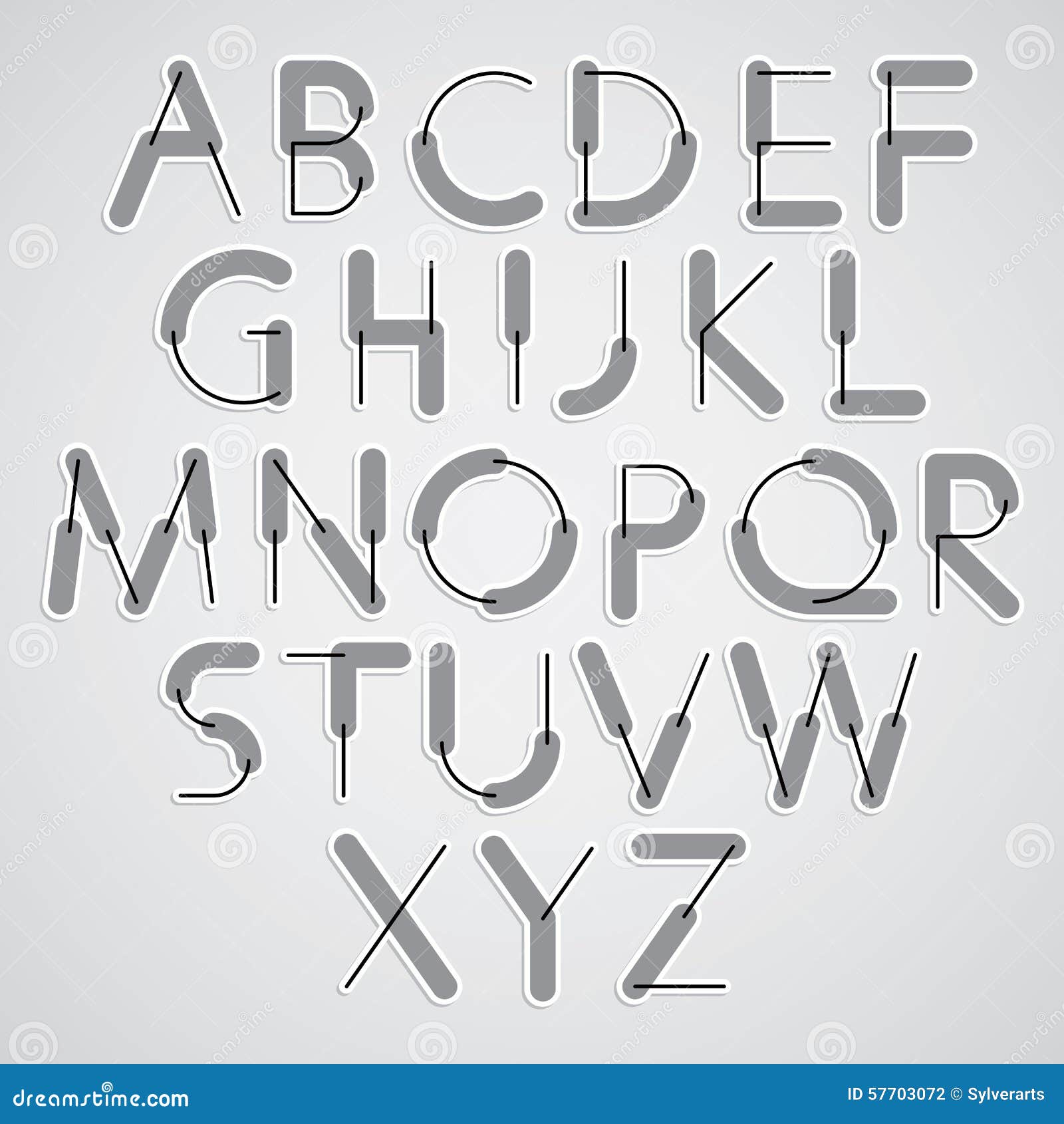 Weird Constructor Font, Vector Alphabet Letters. Stock Vector ...