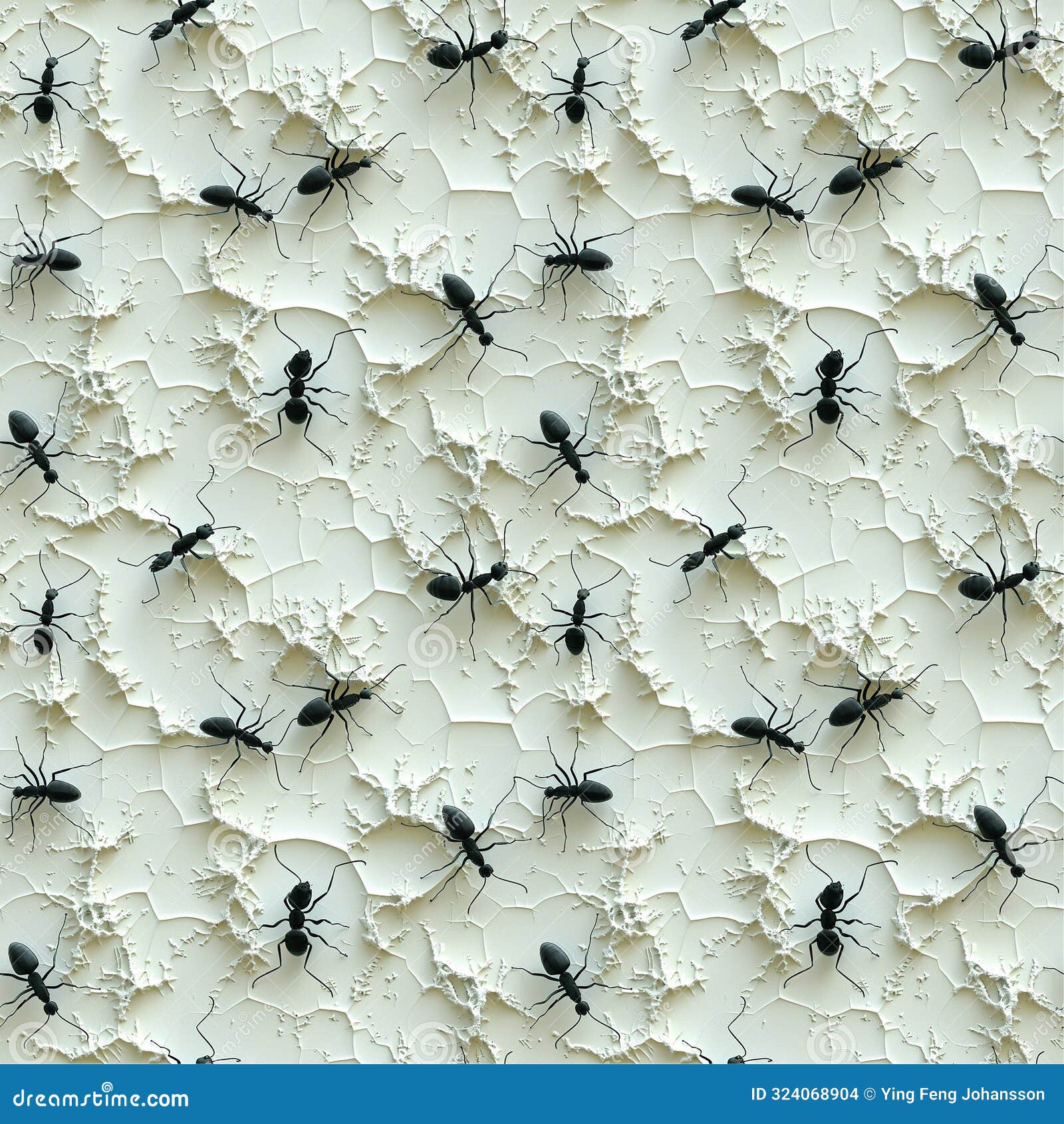 Black Ants In The Shape Of World Map Vector Illustration ...