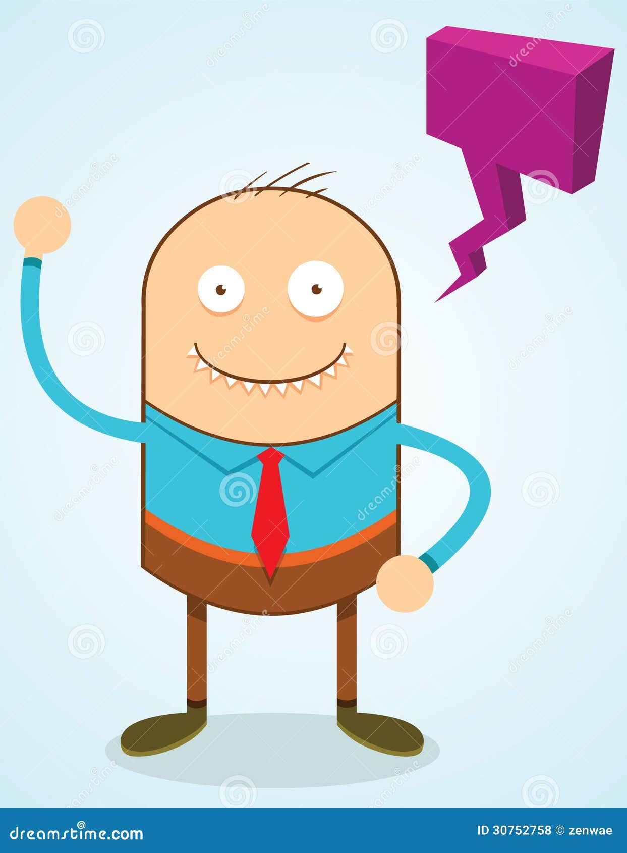 Weird Guy With Bubble Speech Vector Illustration | CartoonDealer.com ...