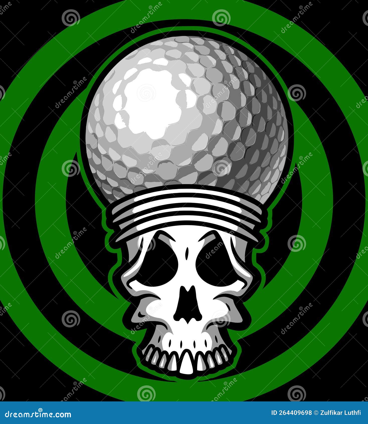 Weird head skull stock vector. Illustration of design - 264409698