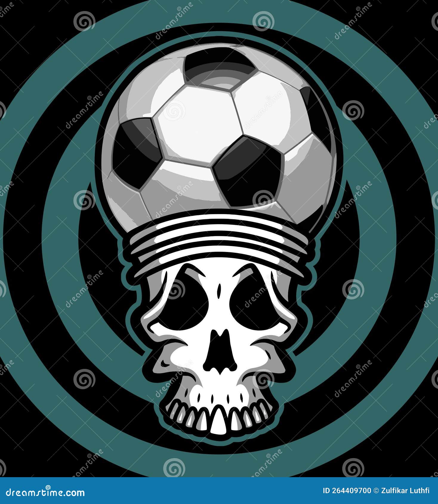 Weird head skull stock vector. Illustration of vector - 264409700