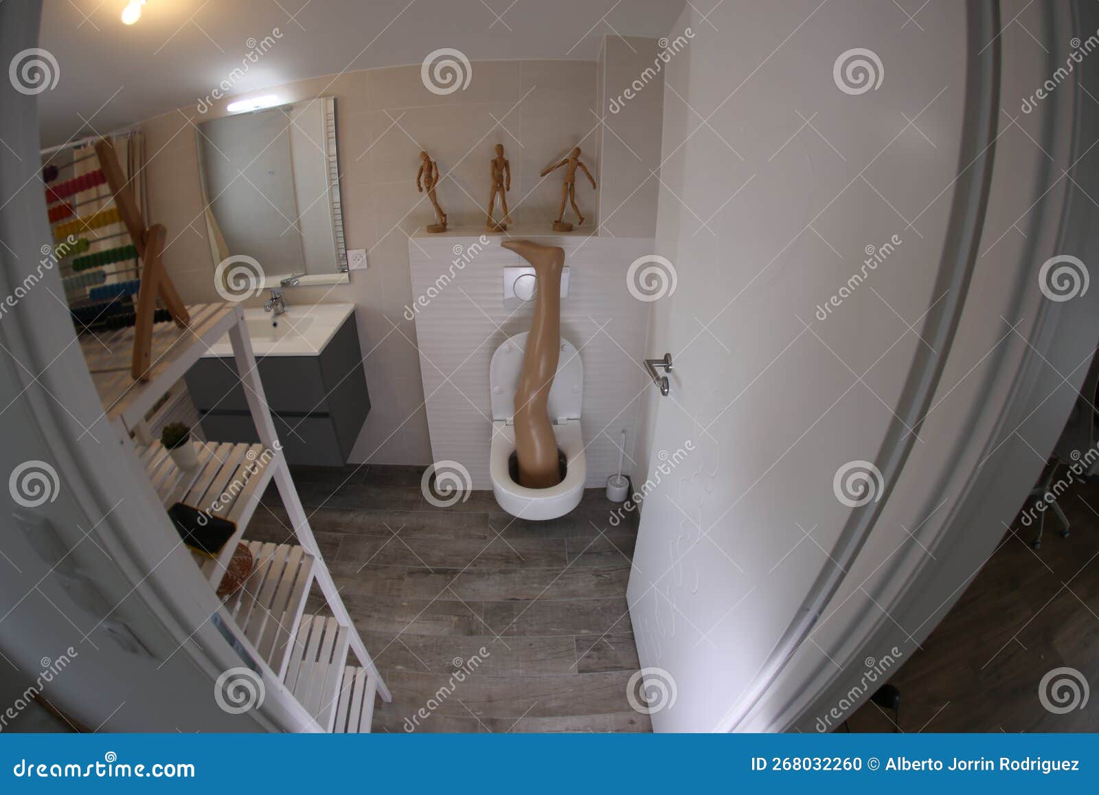 Weird Image of a Leg Inside a Toilet Stock Photo - Image of interior ...