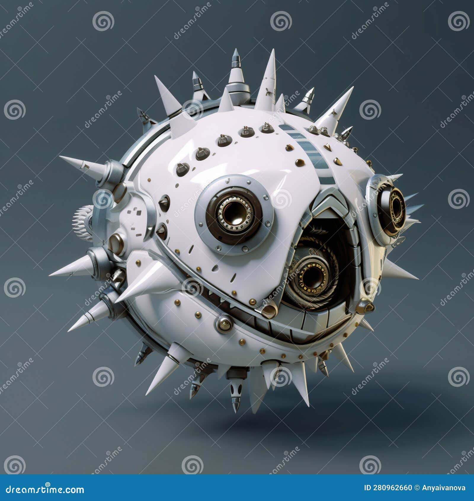 A Weird Looking Object with Spikes on it. Generative AI Image. Stock ...