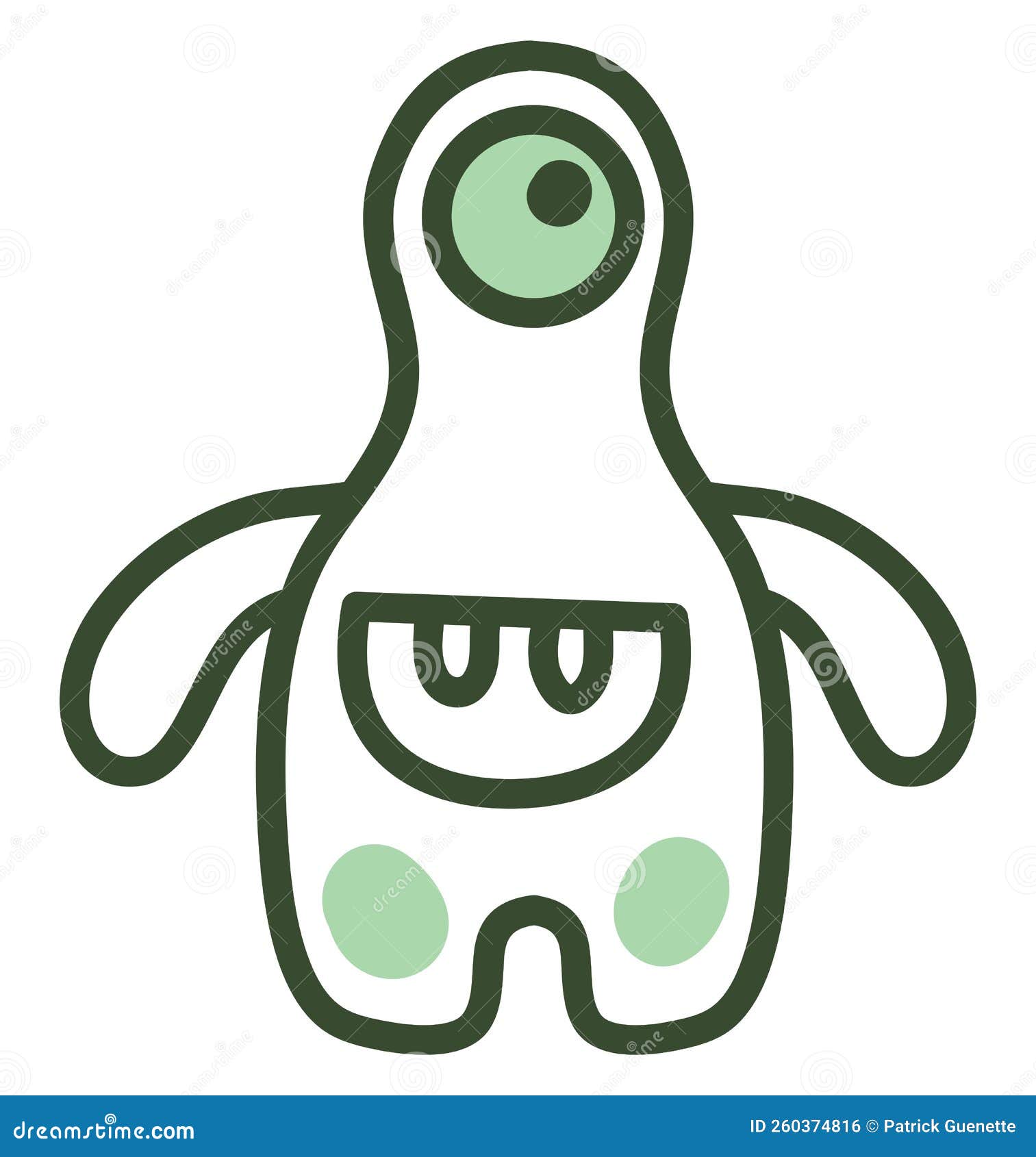 Weird monster, icon stock vector. Illustration of cute - 260374816