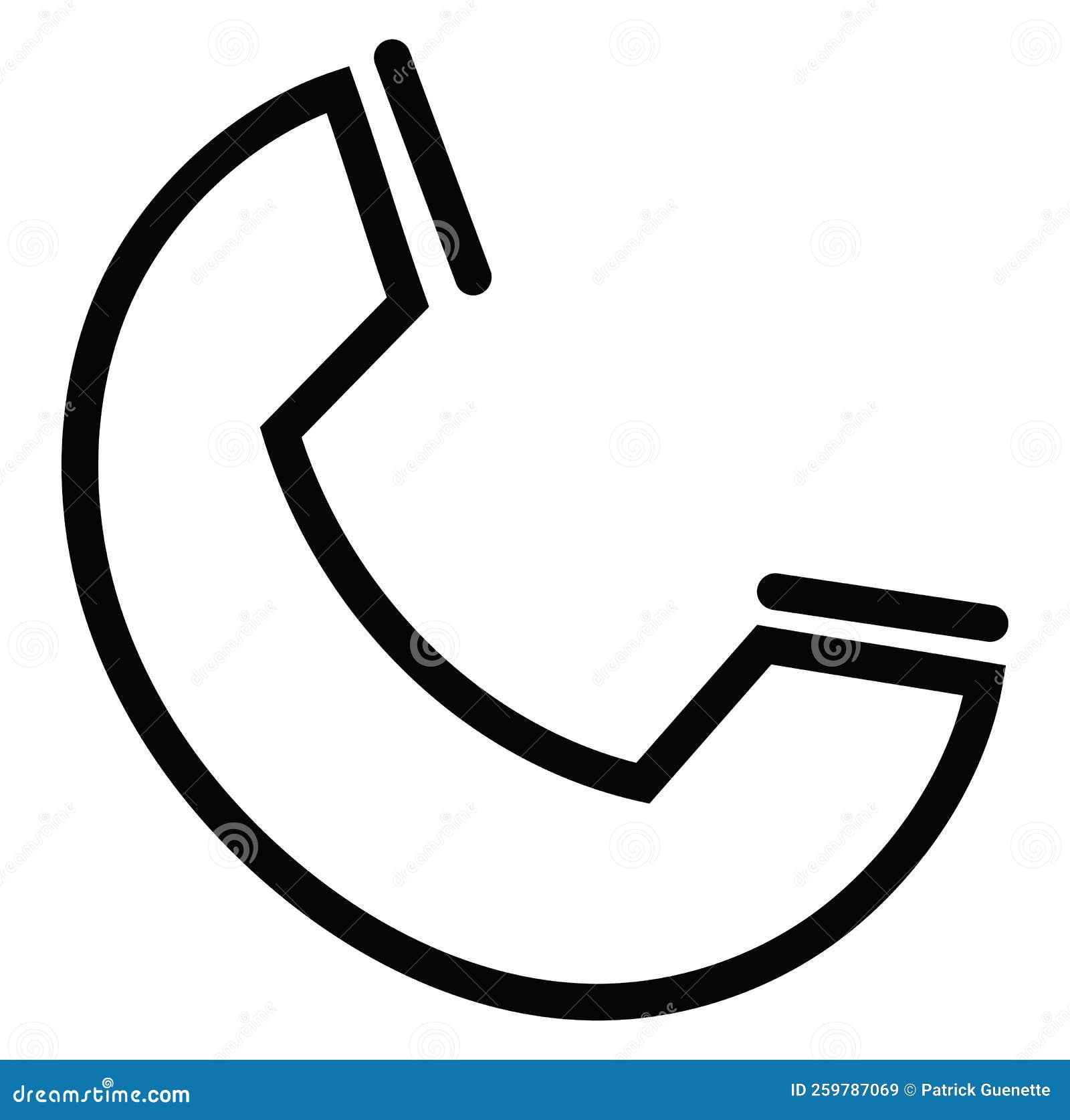 Weird phone handle, icon stock vector. Illustration of style - 259787069
