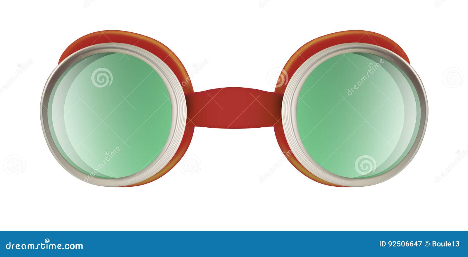 Weird Safety Goggles Isolated on White Stock Vector - Illustration of ...