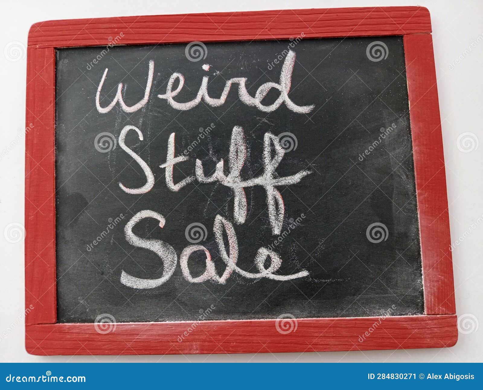 Weird Stuff Sale Written on a Chalkboard Stock Image - Image of font ...