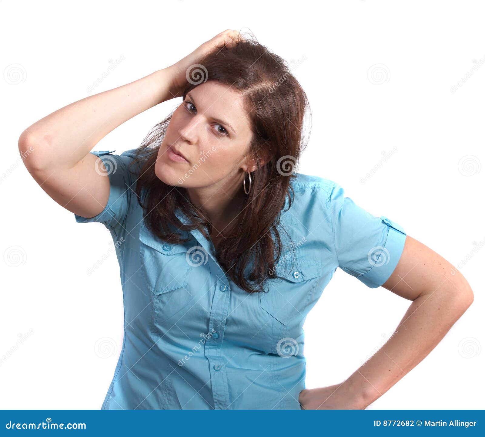 Weird thinking stock photo. Image of female, light, head - 8772682