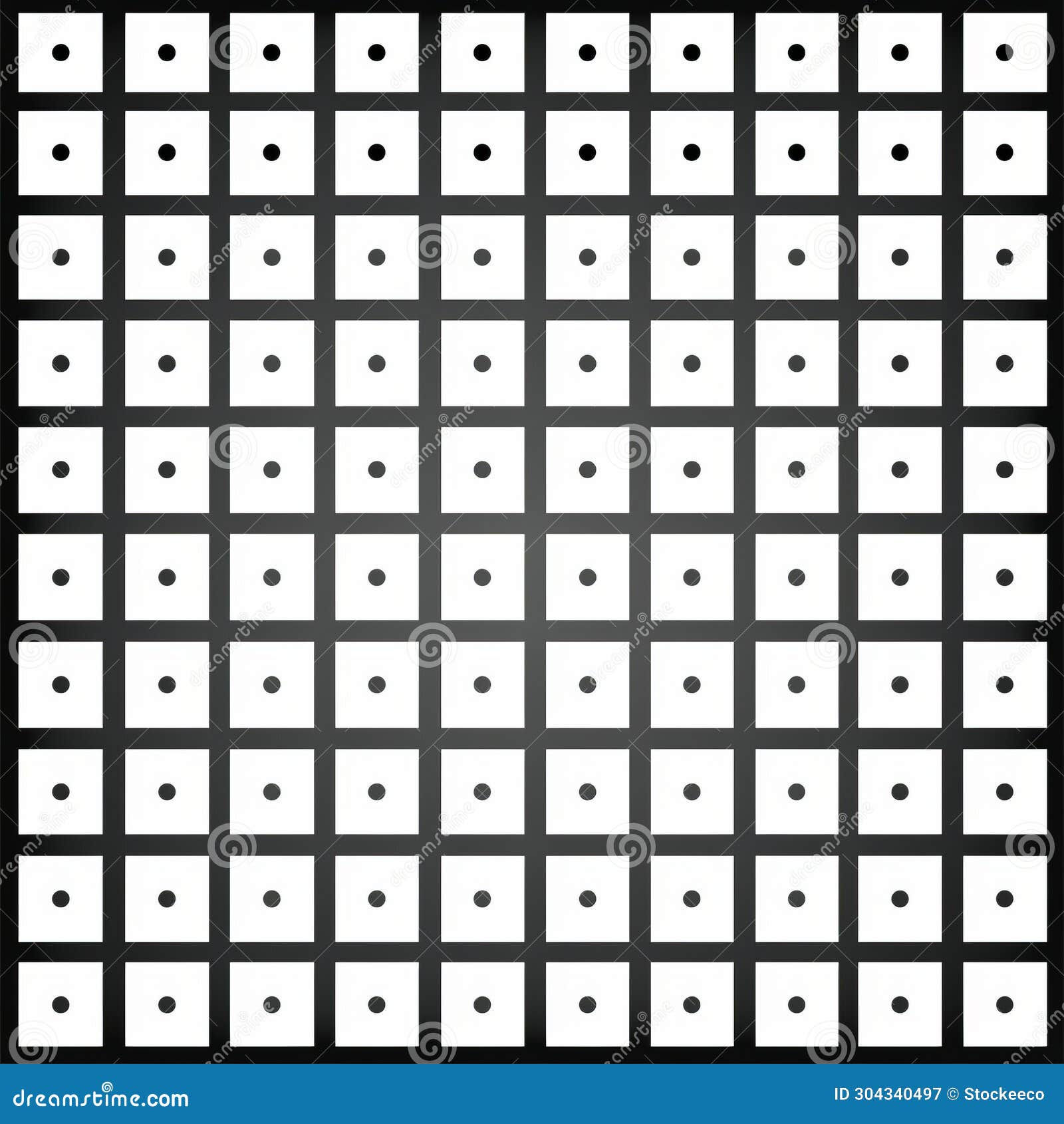 Weirdcore-inspired Black And White Dotted Grid Art Stock Image ...