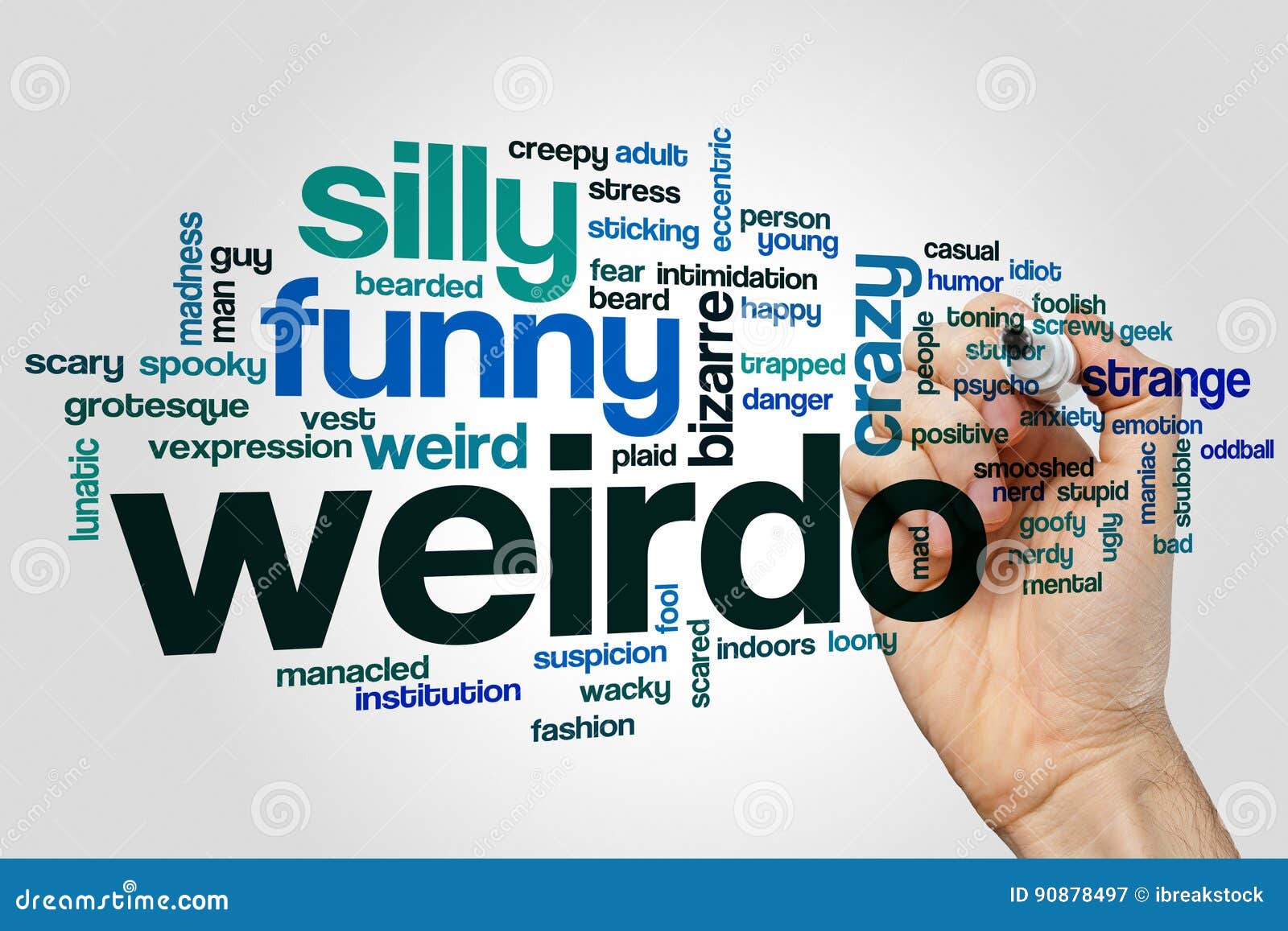 Weirdo word cloud stock image. Image of mental, institution - 90878497