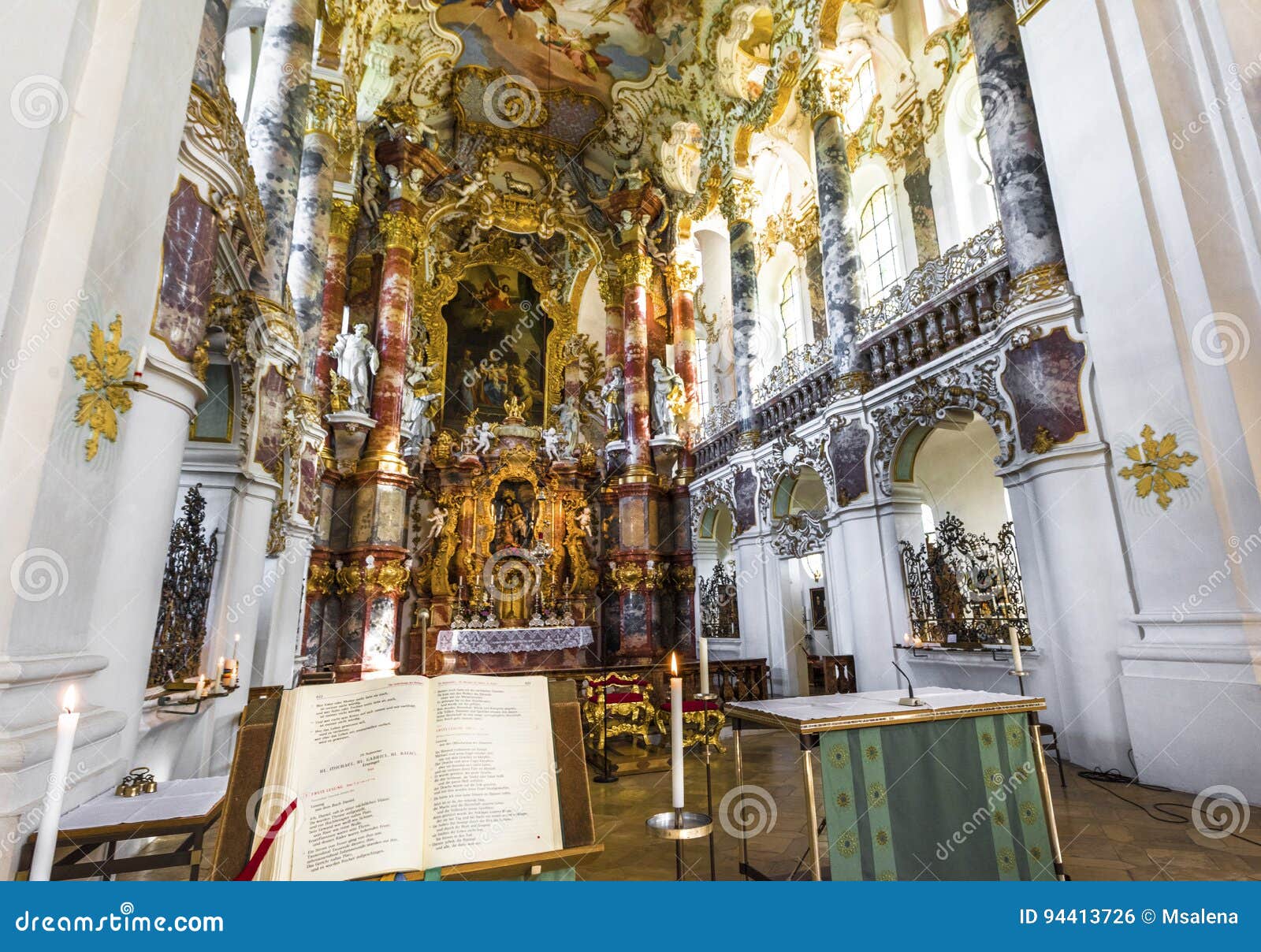 Weiskirche interior editorial photo. Image of holy, church - 94413726
