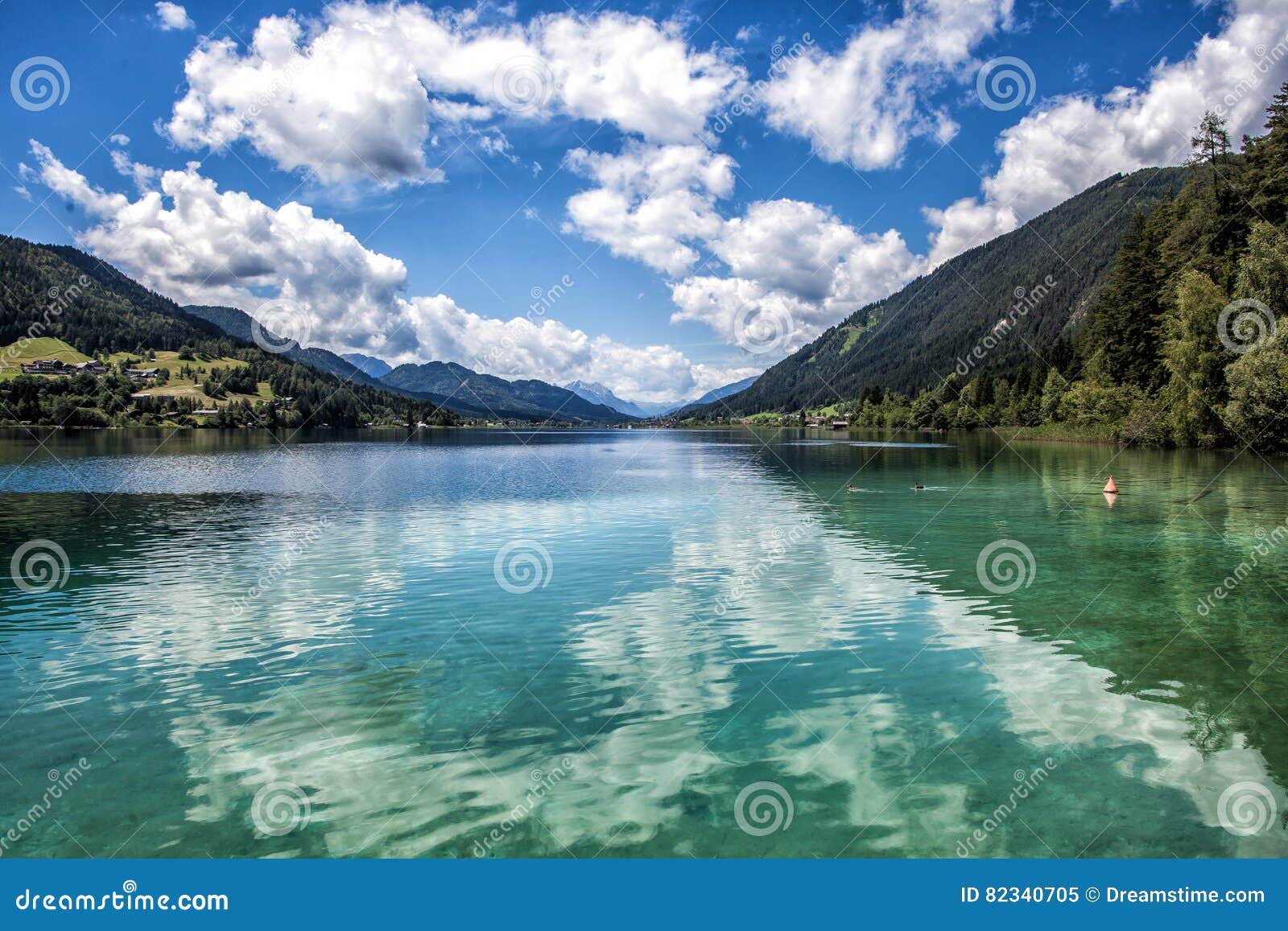 Weissensee stock image. Image of clean, blue, lake, mirror - 82340705