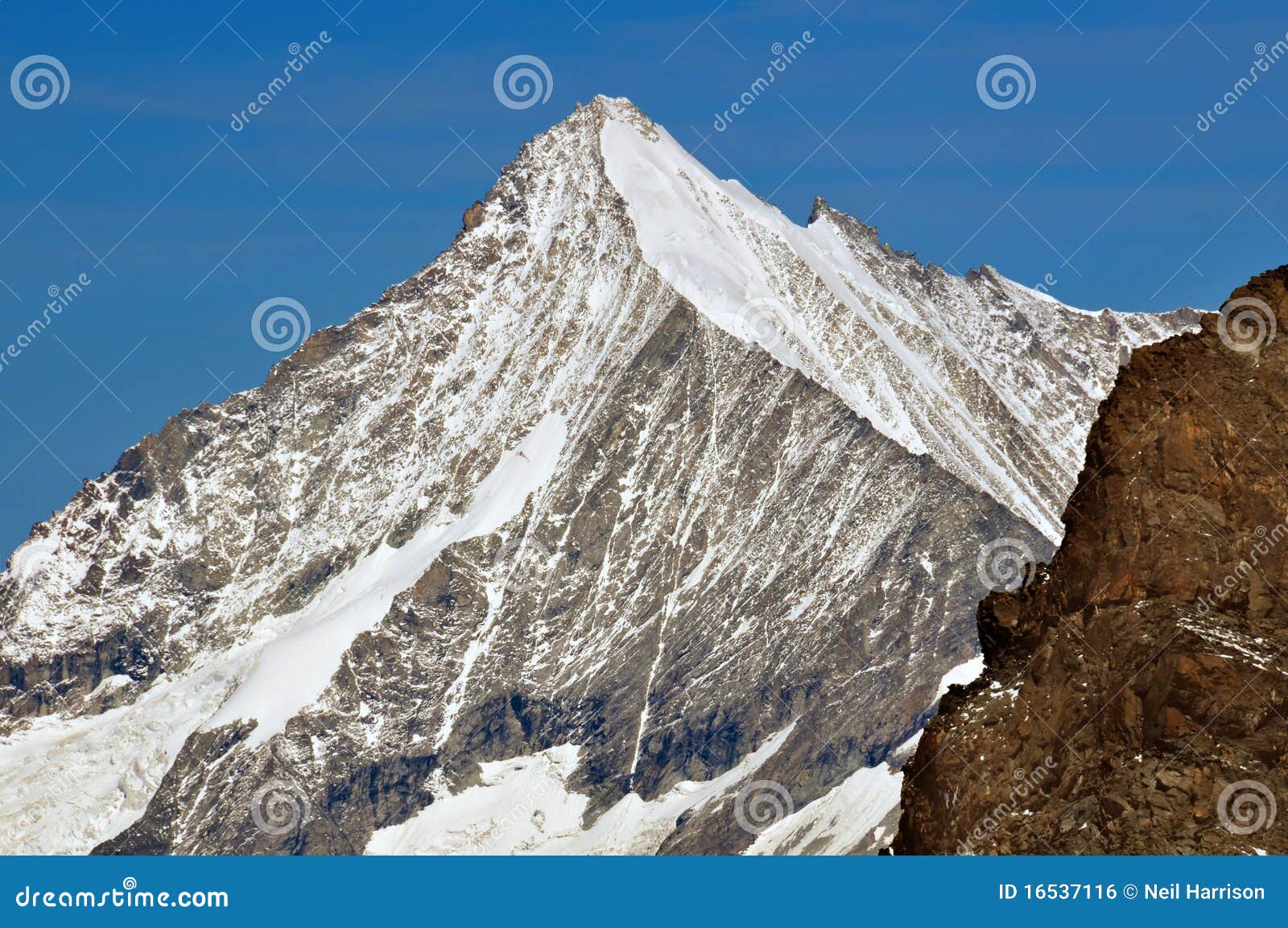 The Weisshorn stock photo. Image of alpine, view, alps - 16537116