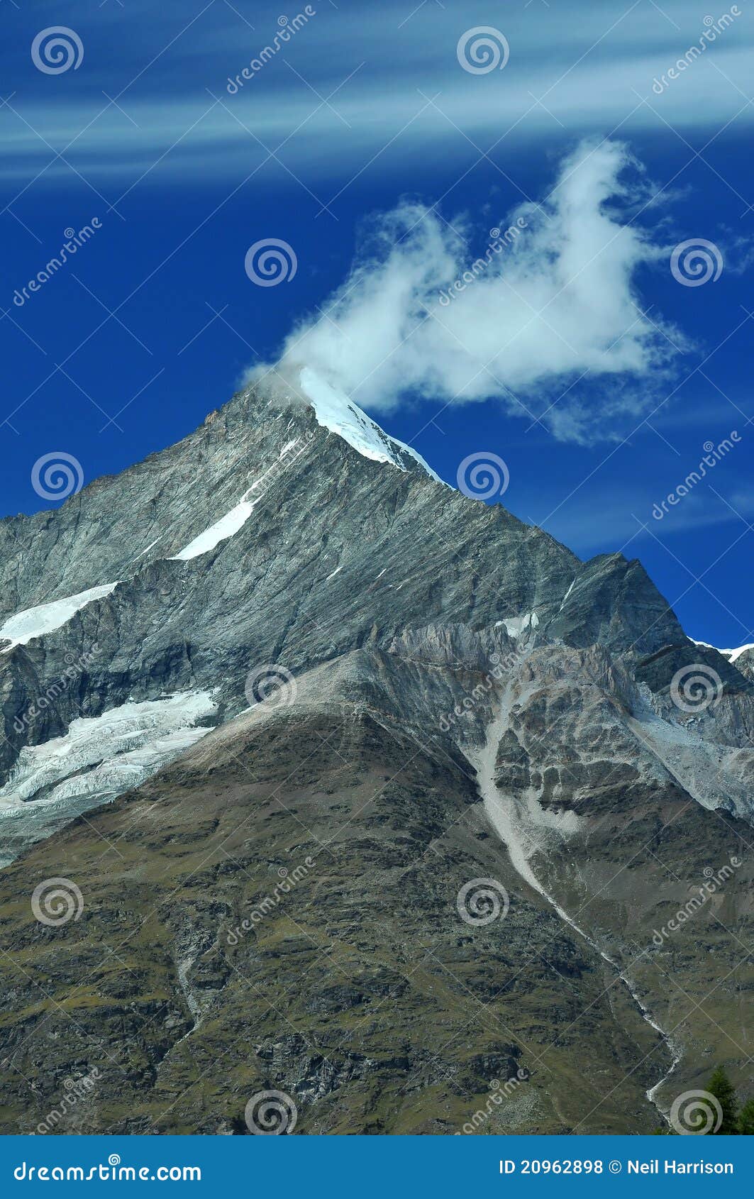 The Weisshorn stock photo. Image of switzerland, summit - 20962898