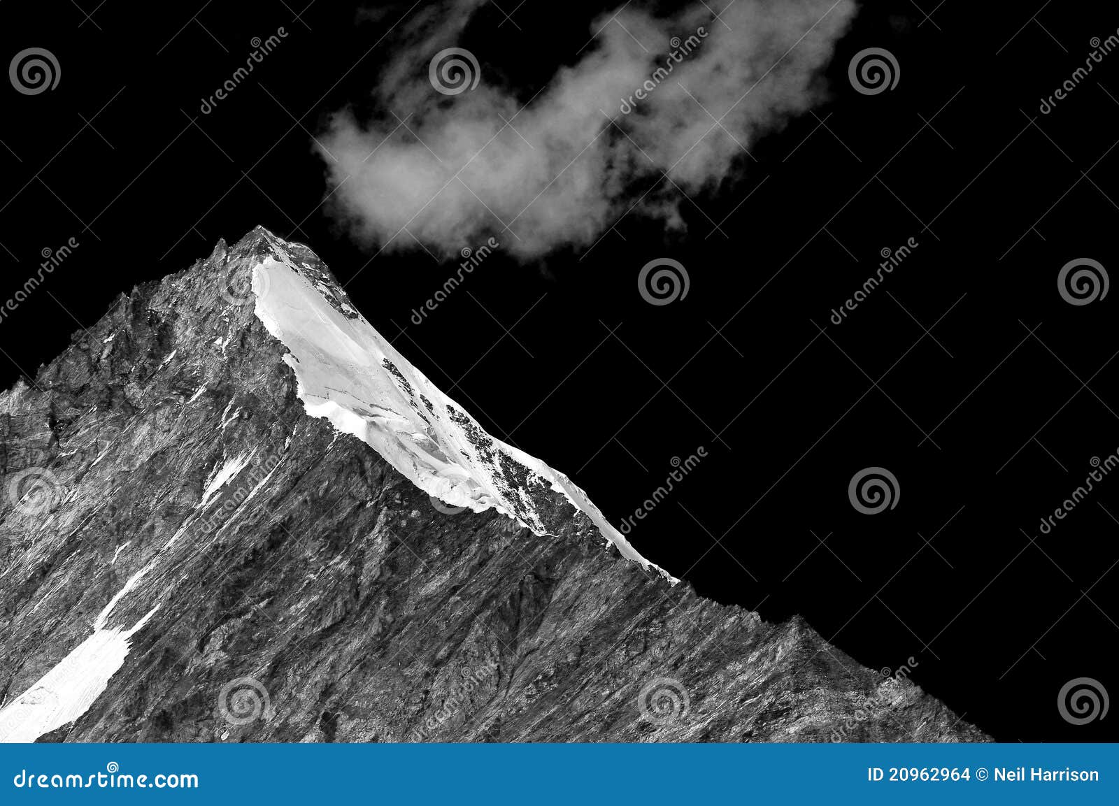 Weisshorn stock photo. Image of white, cloud, route, alpine - 20962964