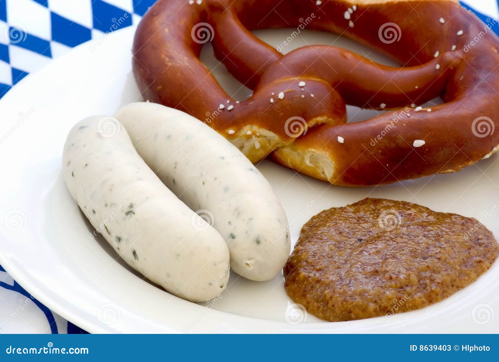Weisswurst Frühstück stockbild. Bild von mahlzeit, senf - 8639403