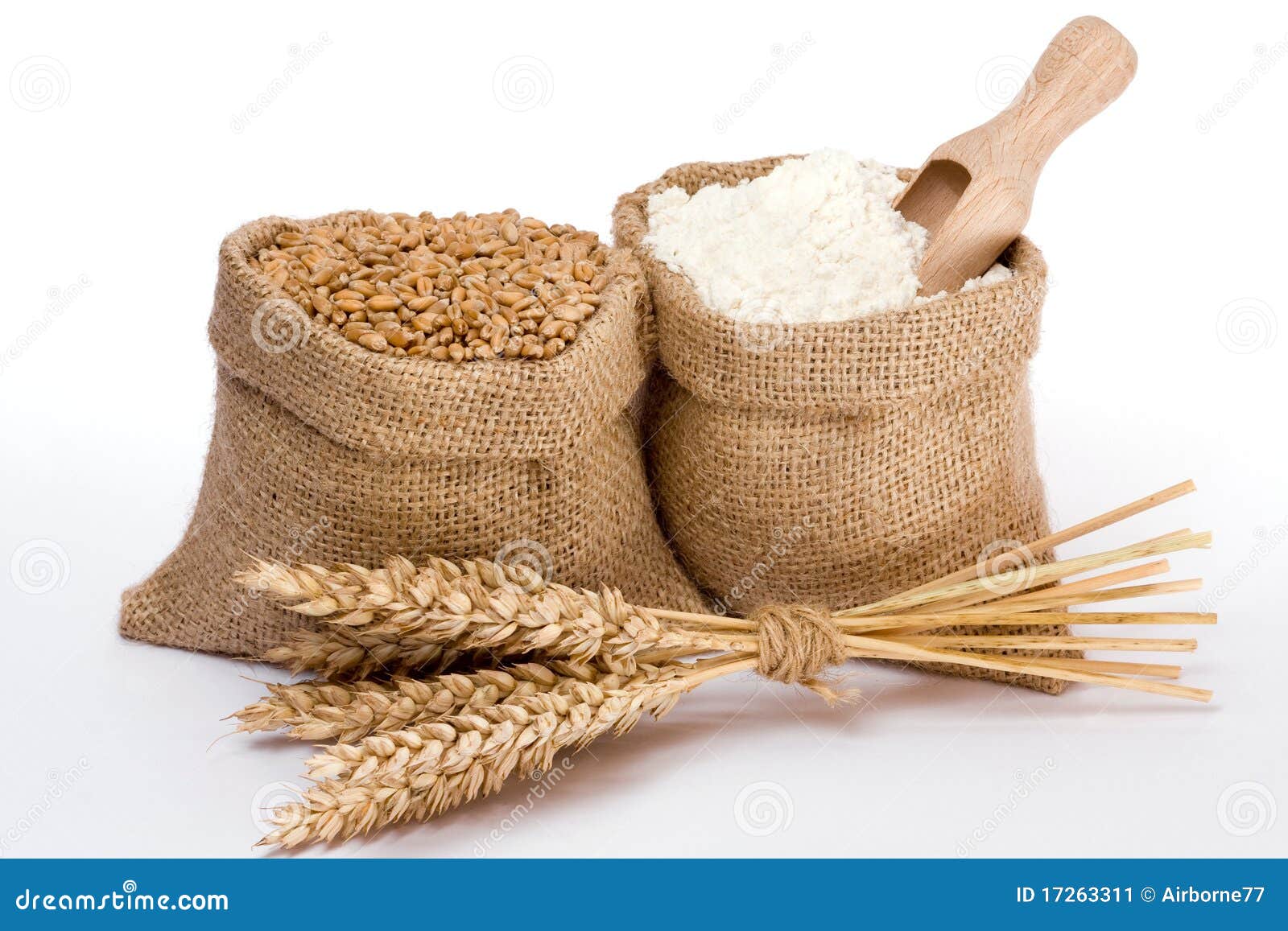 Weizen und Mehl stockbild. Bild von jutefaser, bauernhof - 17263311
