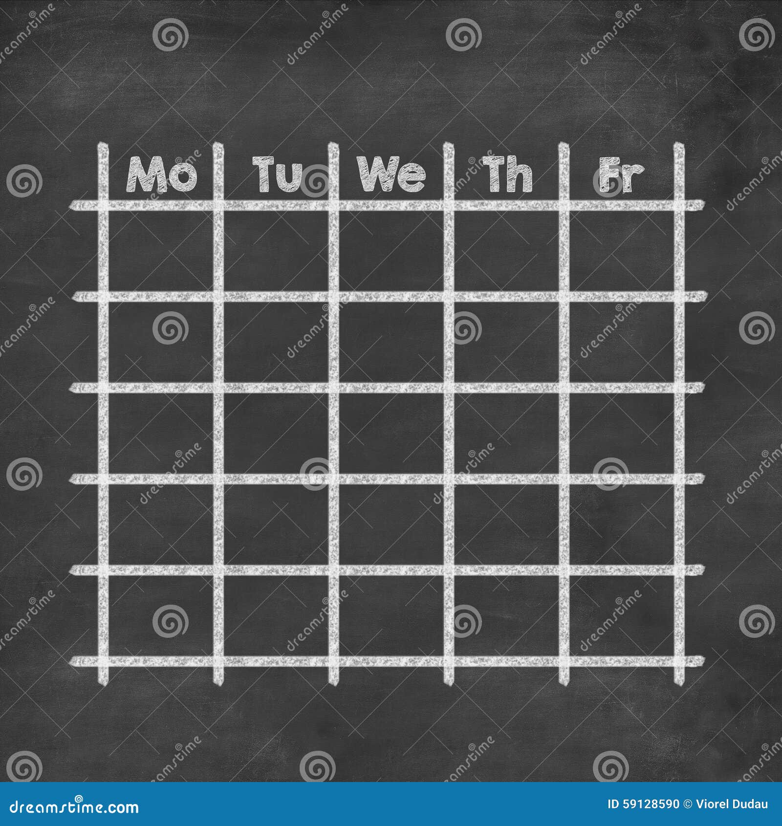 Wekelijkse Kalender Voor Werkdagen Stock Illustratie - Illustration of ...