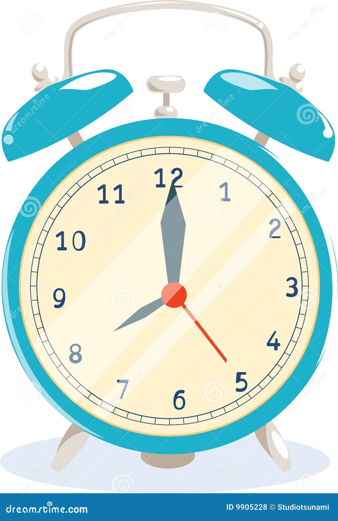 Wekker vector illustratie. Illustration of blauw, herinnering - 9905228