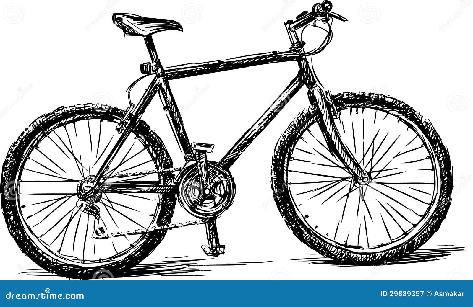 Rower ilustracja wektor. Ilustracja złożonej z bicykl - 29889357