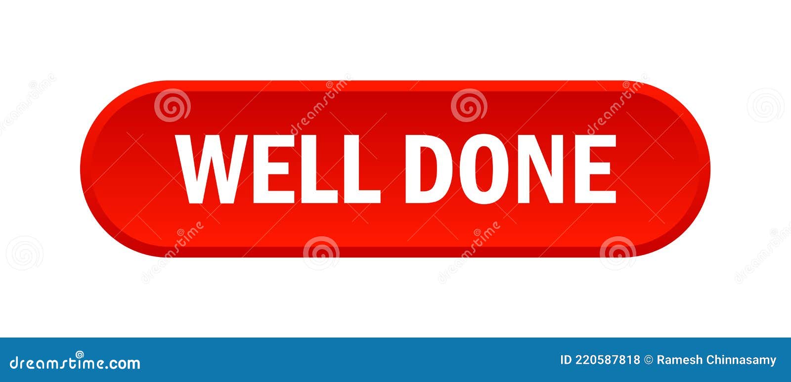 Well done button stock vector. Illustration of button - 220587818